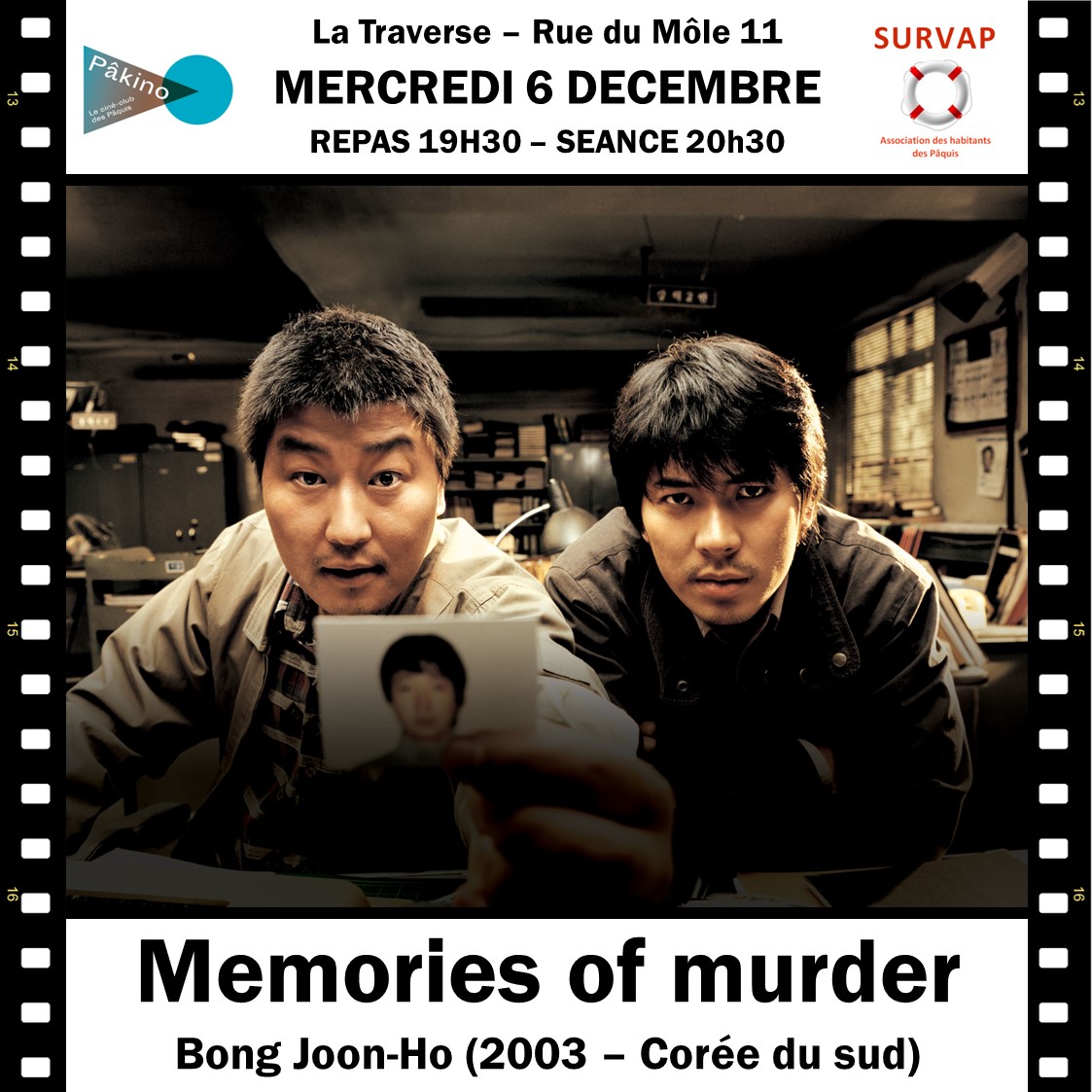 MEMORIES OF MURDER - PAKINO-CINÉMA-PÂQUIS